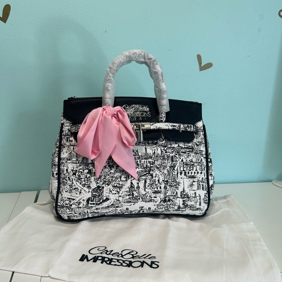 Impressions | Bags | Caseo Belle Impressions Black And White Satchel ...